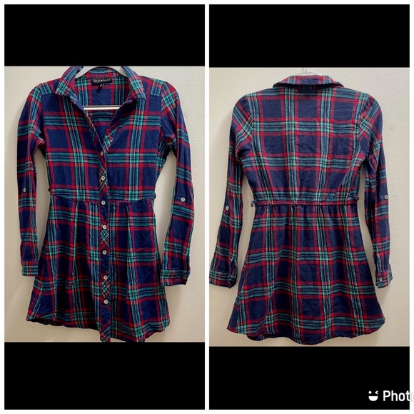 Derek Heart | Dresses | Derek Heart Womens Flannel Long Sleeve Button ...